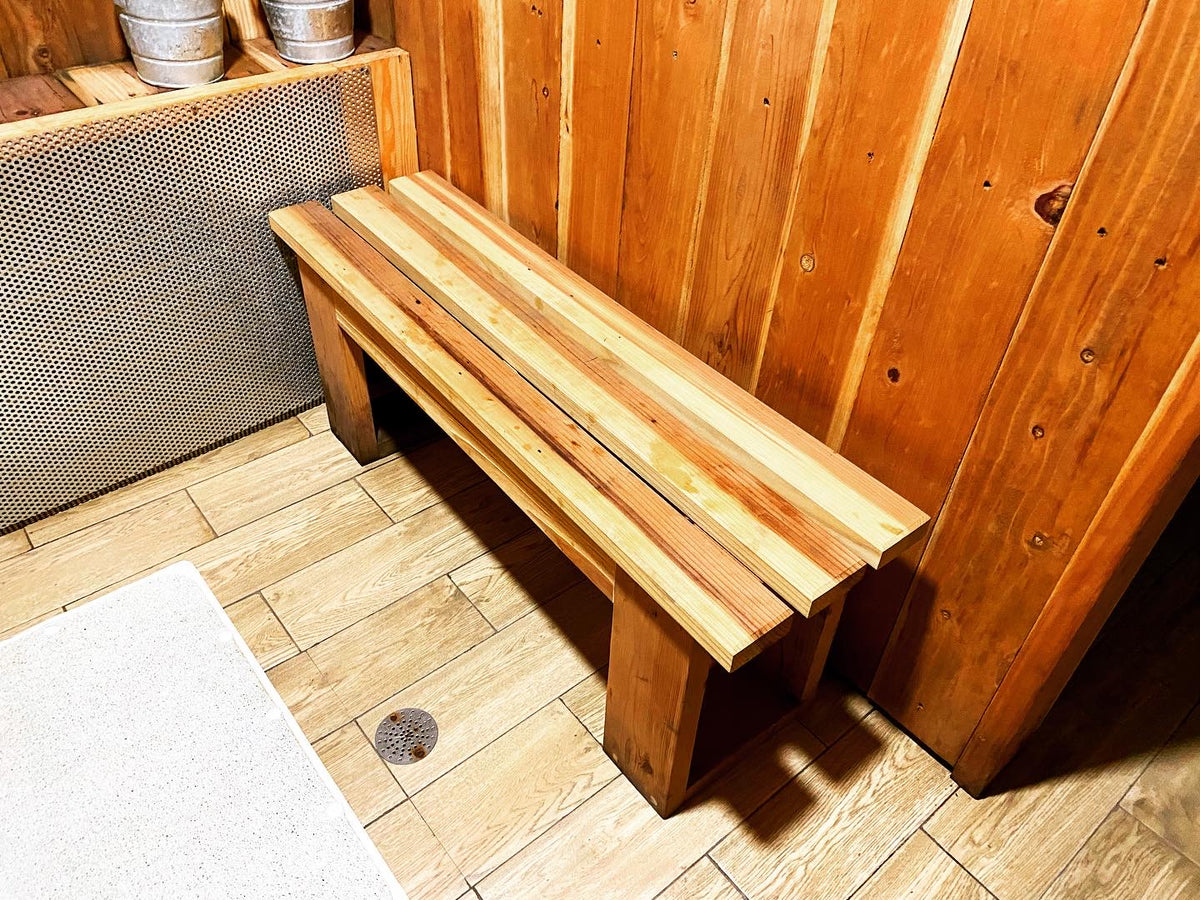 Best Redwood Spa Sauna Solid Benches - 100% Redwood - Home Delivery