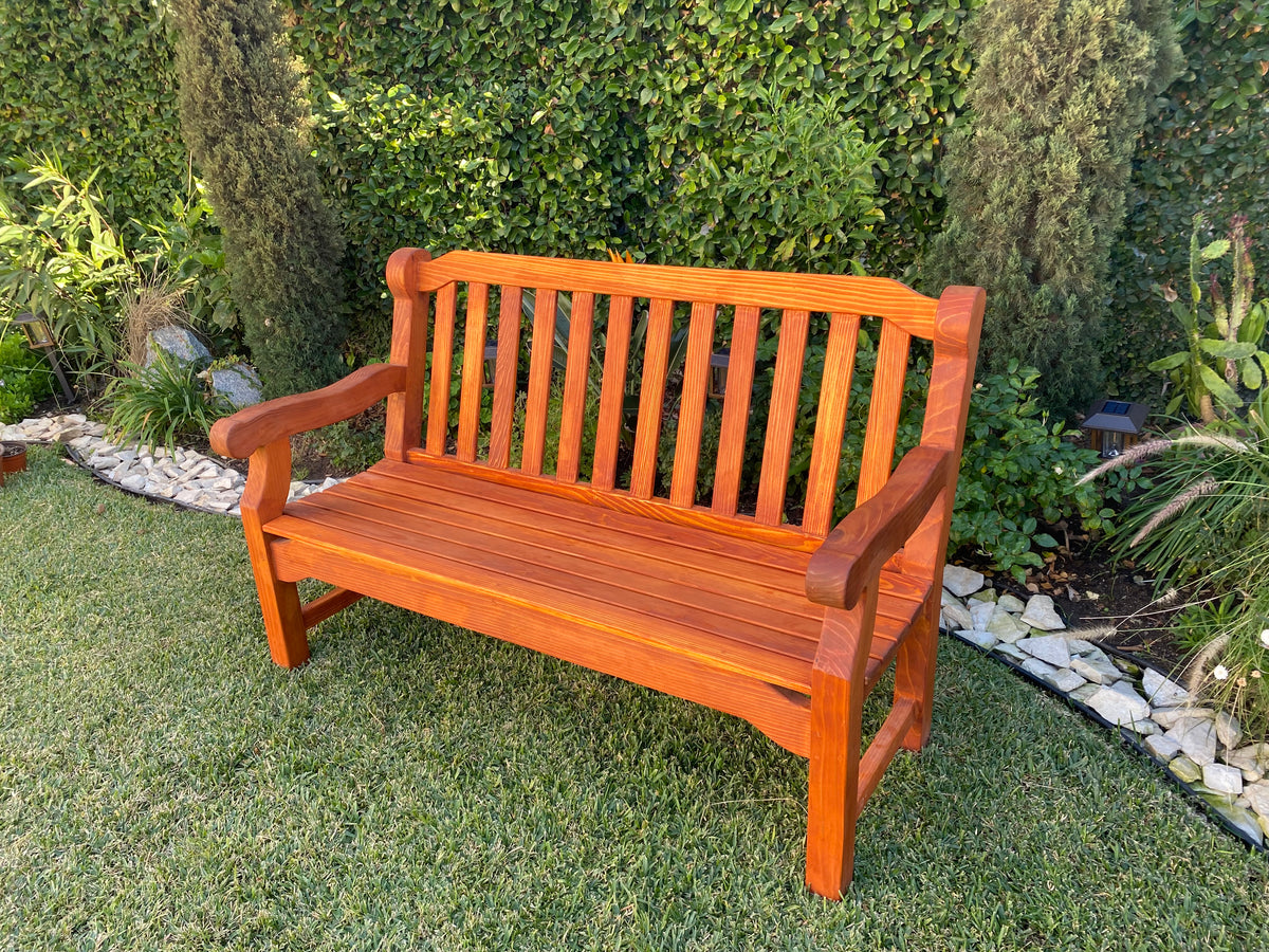 Classic Redwood Garden Bench - Best Redwood - Patio Benches