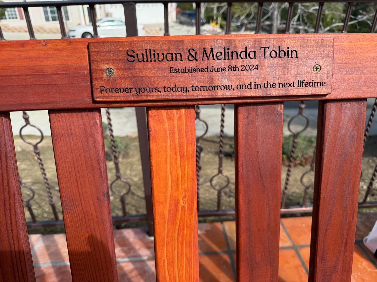 Classic Redwood Garden Bench - Best Redwood - Patio Benches
