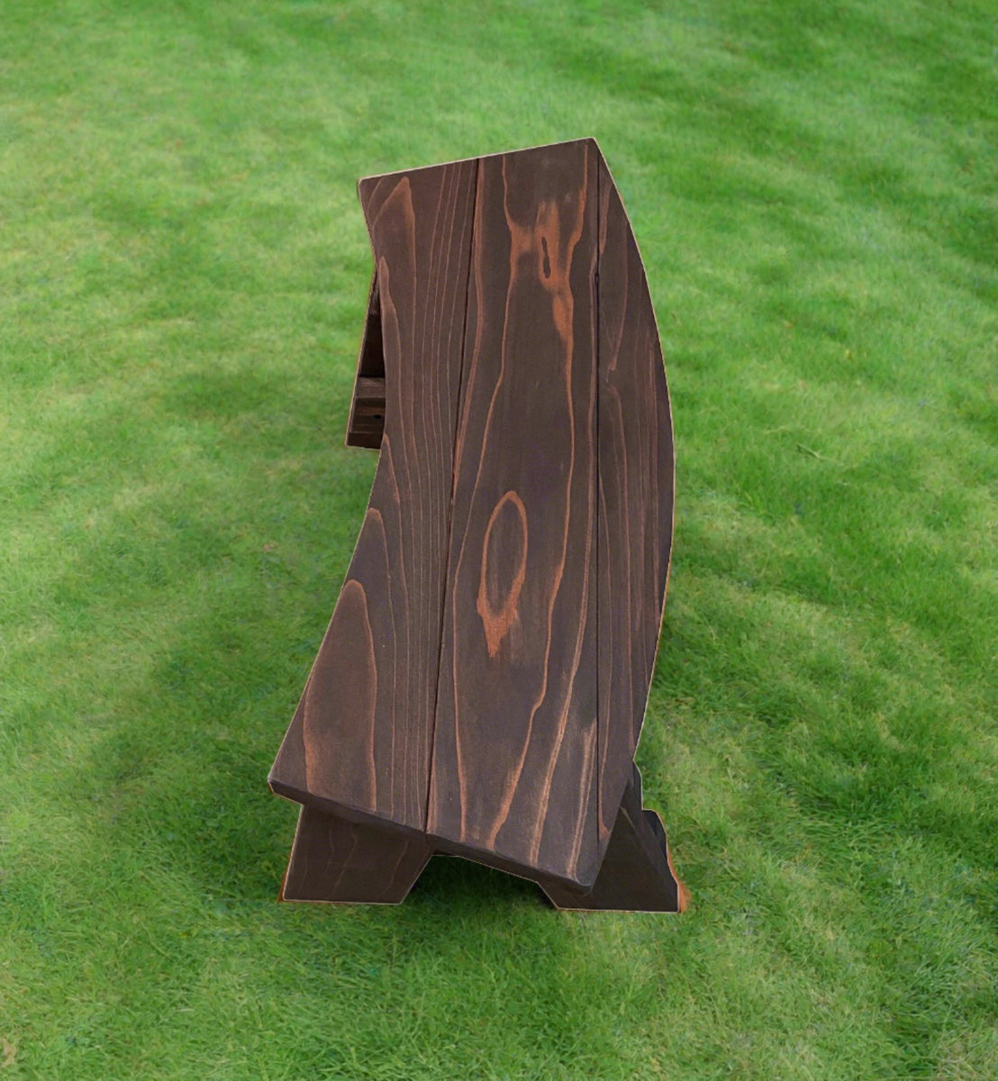 Best Redwood Outdoor Picnic Curved Benches - Home Delivery - Redwood